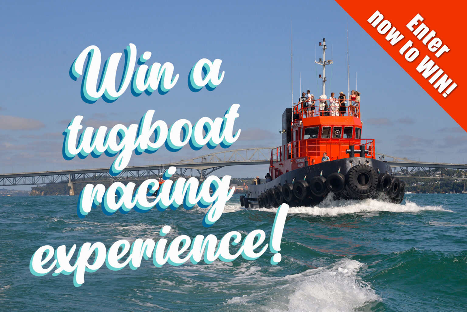 It's back! Your chance to WIN a tugboat racing experience - Auckland ...